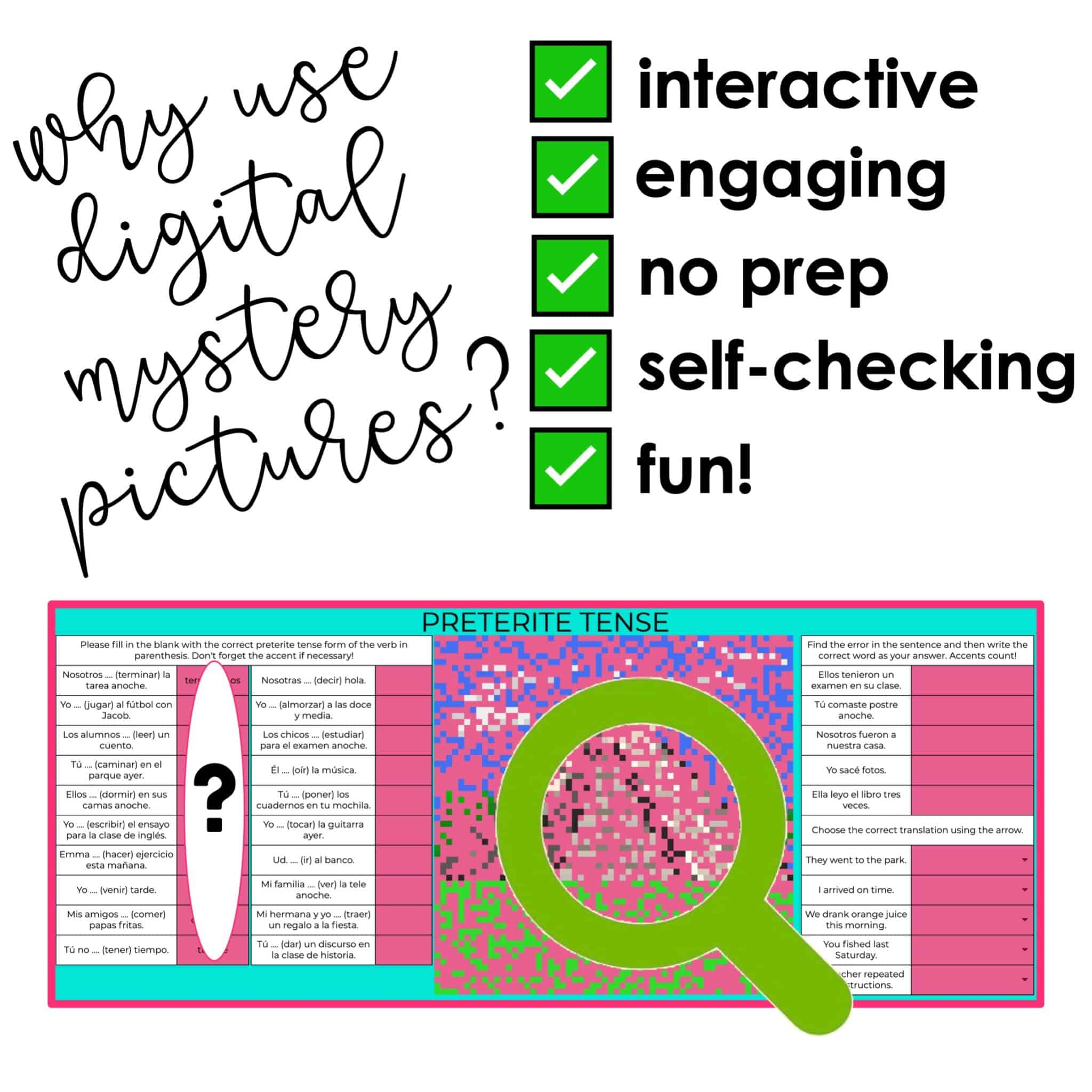Preterite Tense Digital Mystery Picture - Chichen Itza - La Profe Plotts