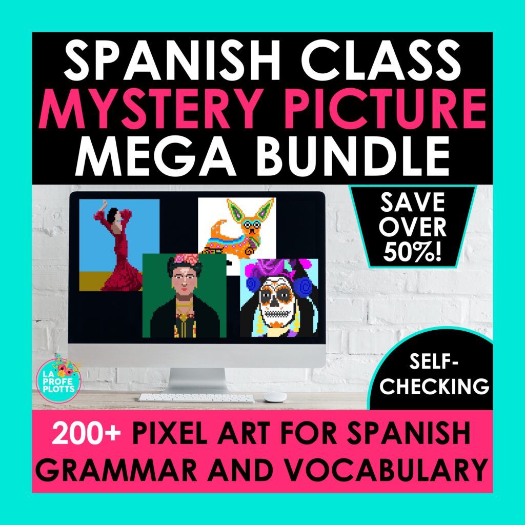 Spanish Pixel Art Mega Bundle | Digital Mystery Pictures - La Profe Plotts