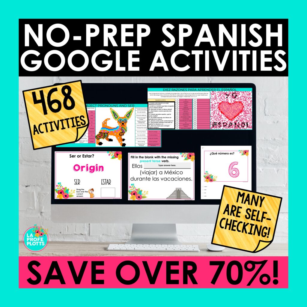 Spanish Google Activities Mega Bundle for Learning Spanish - La Profe ...
