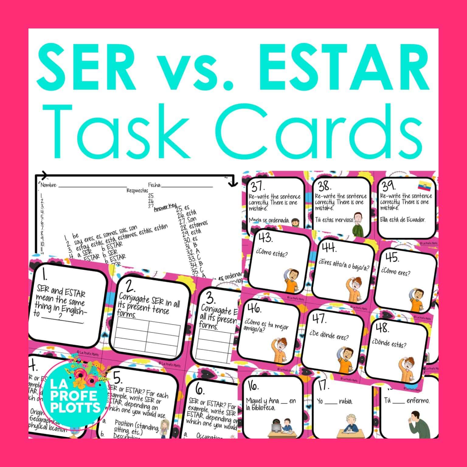 Ser vs. Estar Activities for Spanish Class - La Profe Plotts