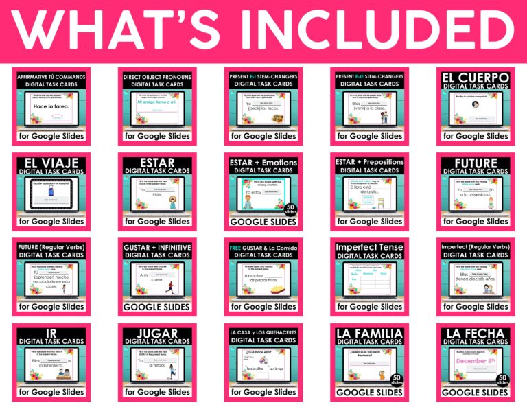 Spanish Google Activities Mega Bundle for Learning Spanish - La Profe ...