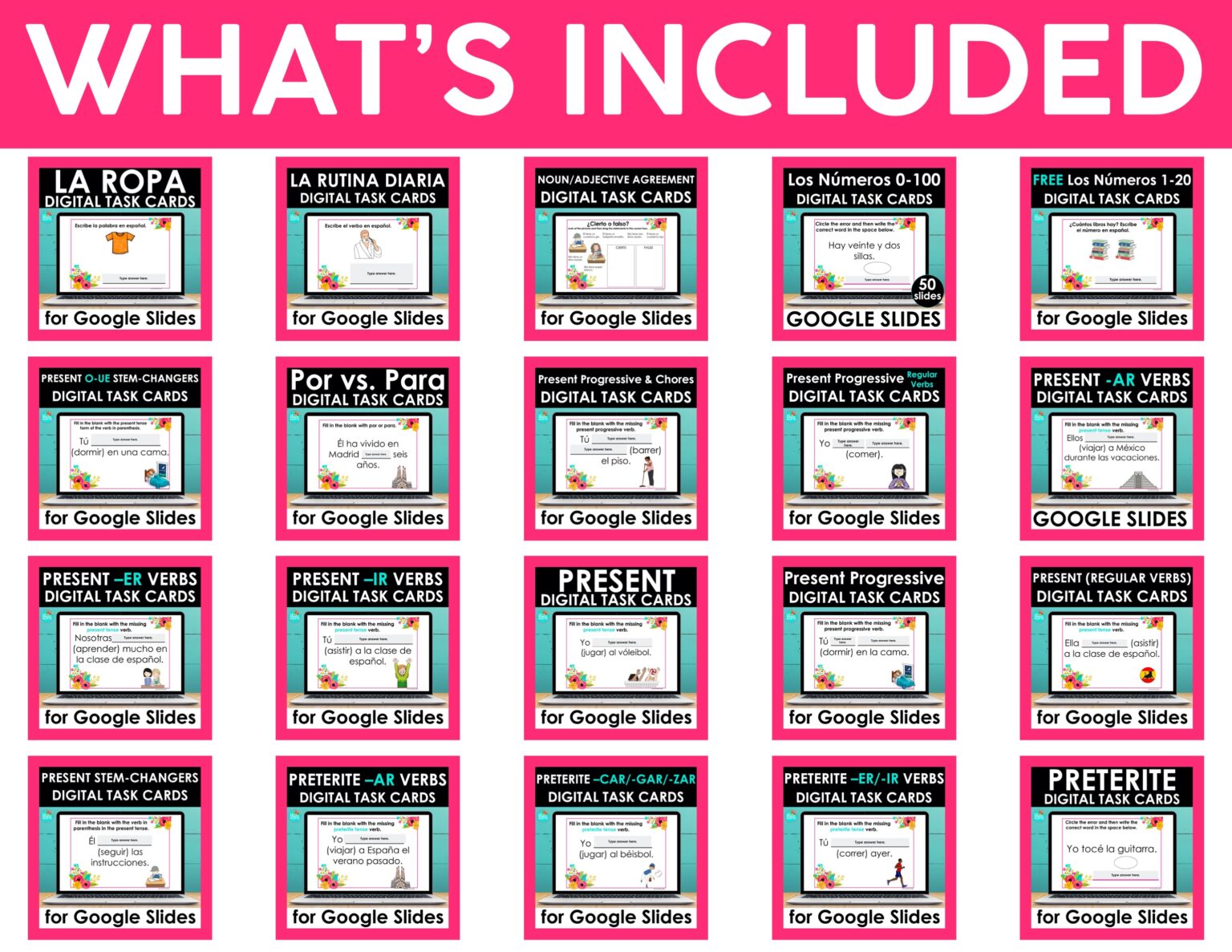Spanish Google Activities Mega Bundle for Learning Spanish - La Profe ...