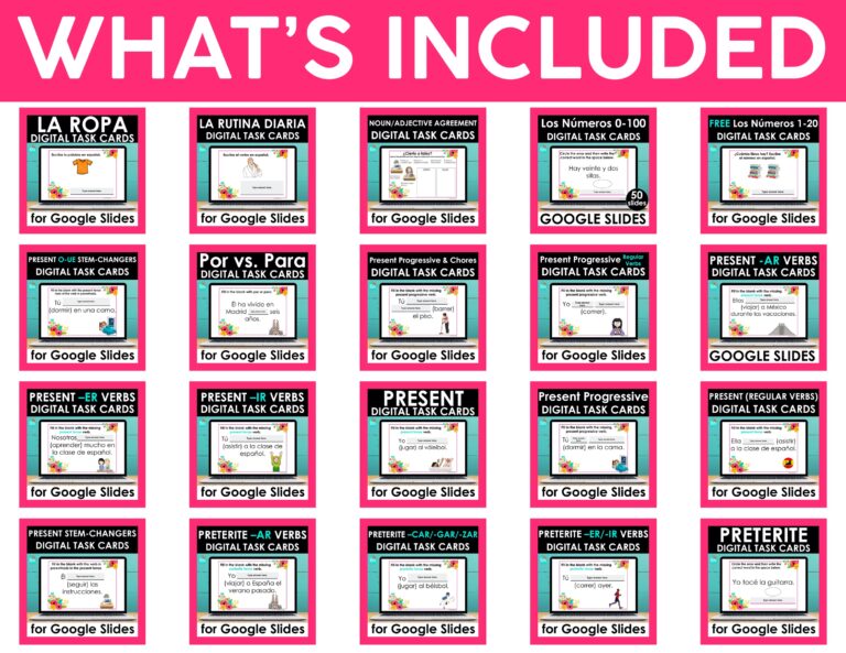 Spanish Google Activities Mega Bundle for Learning Spanish - La Profe ...