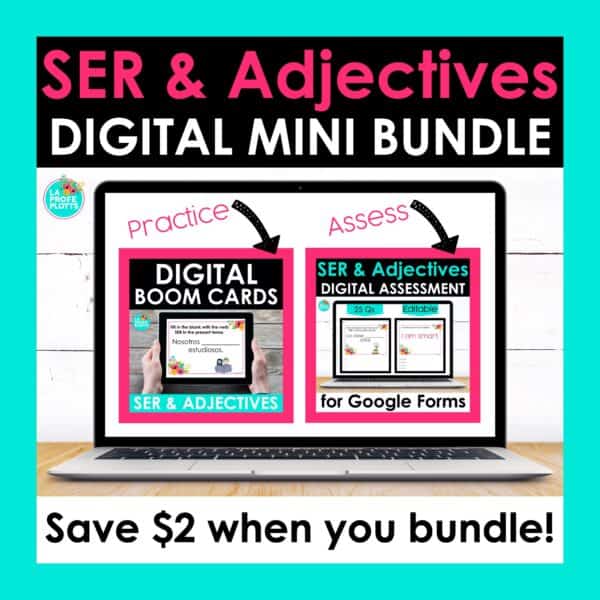 SER and Adjectives Activities for Spanish Class - La Profe Plotts