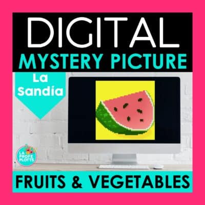 Spanish Fruit and Vegetable Vocabulary Digital Mystery Picture - La ...