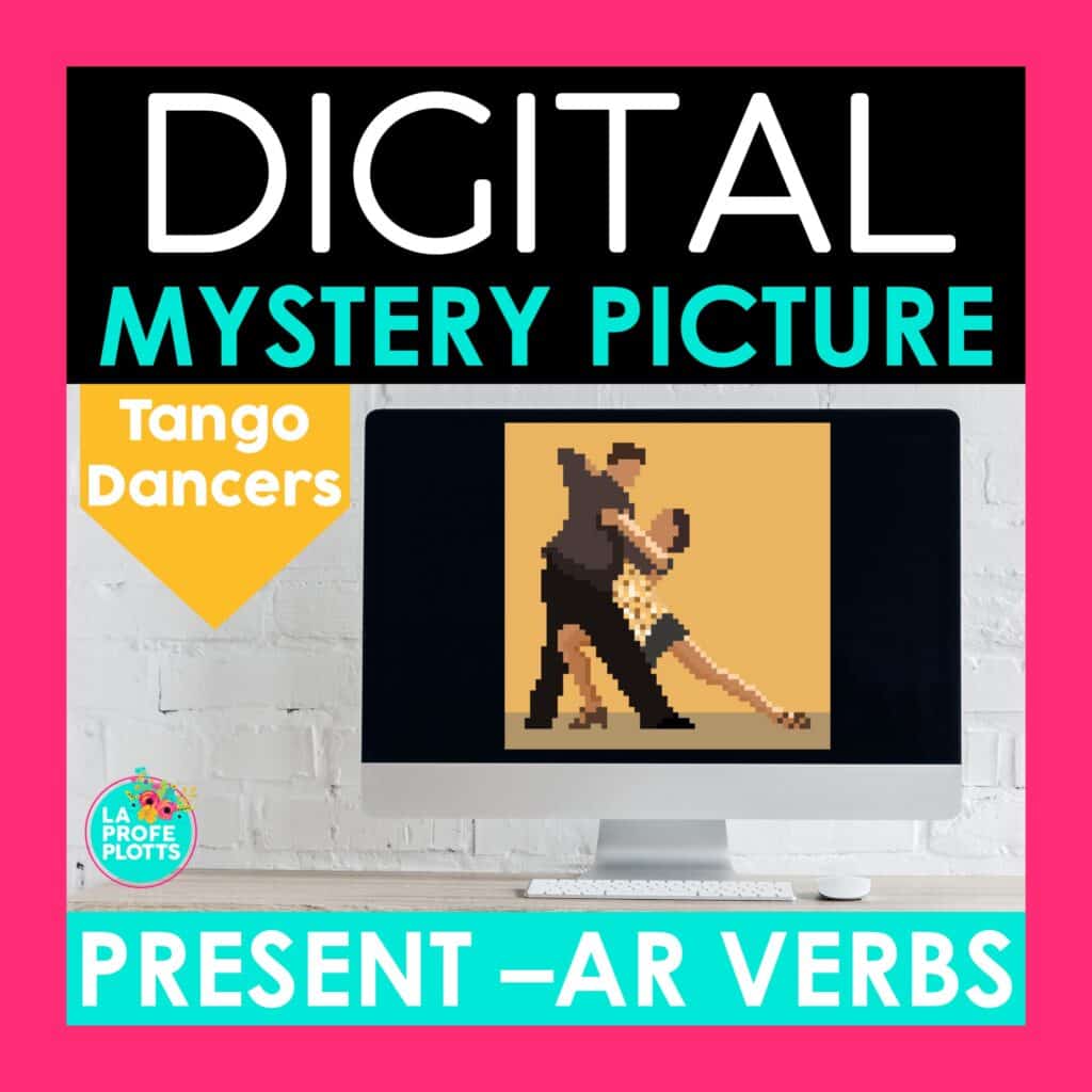 Present AR Verbs Digital Mystery Picture - La Profe Plotts