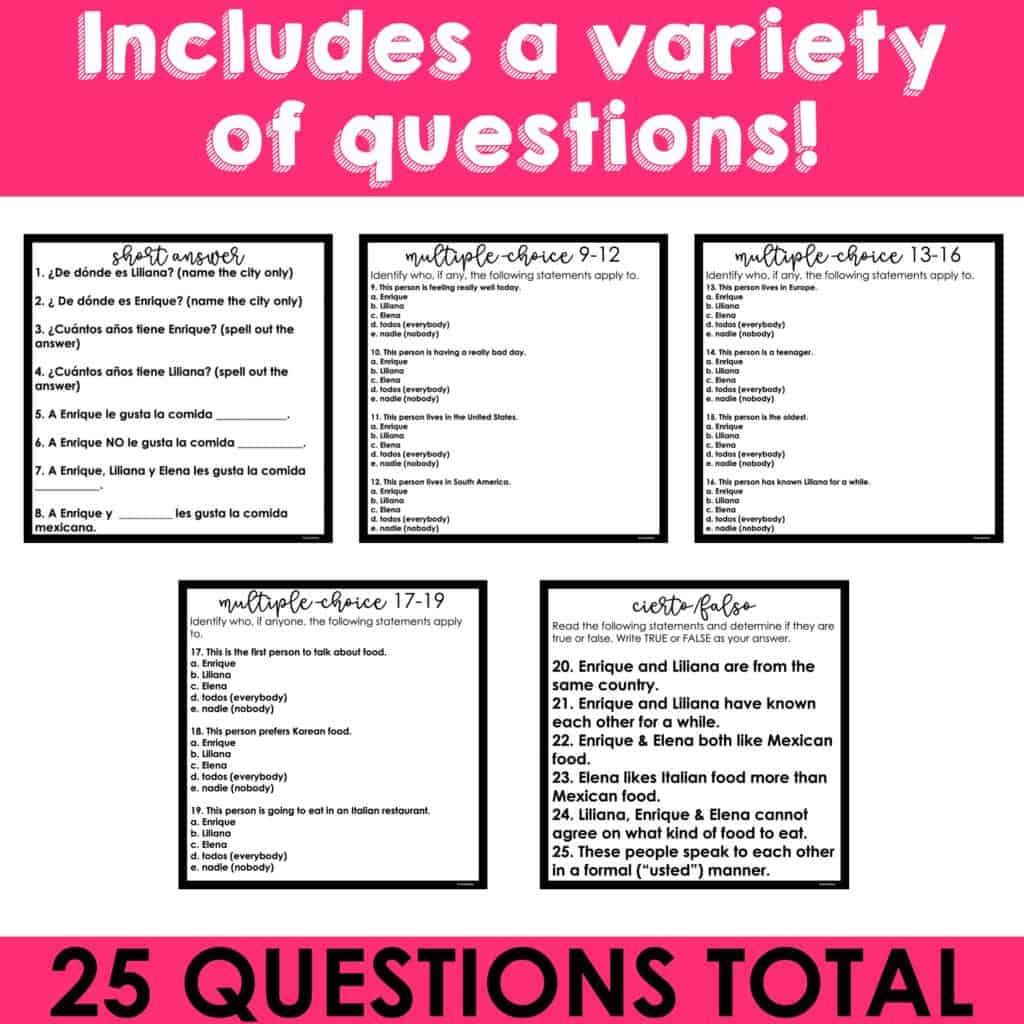Spanish Introductions Reading Comprehension Mystery Picture - La Profe ...
