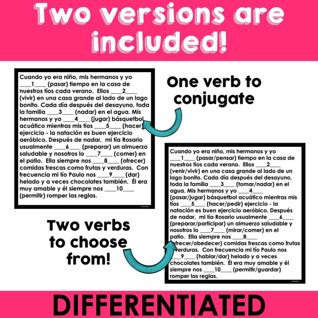 Regular Imperfect Verbs Reading Mystery Picture - La Profe Plotts