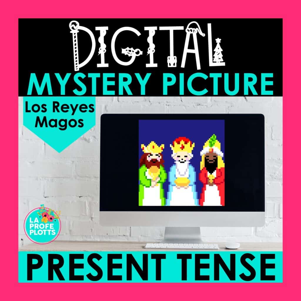 Present Tense Digital Mystery Picture - Los Reyes Magos - La Profe Plotts