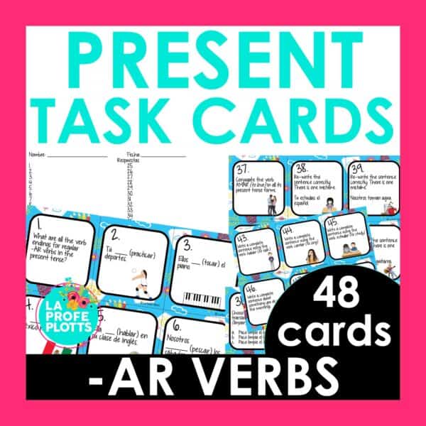 Present -AR Verbs Activities for Spanish Class - La Profe Plotts