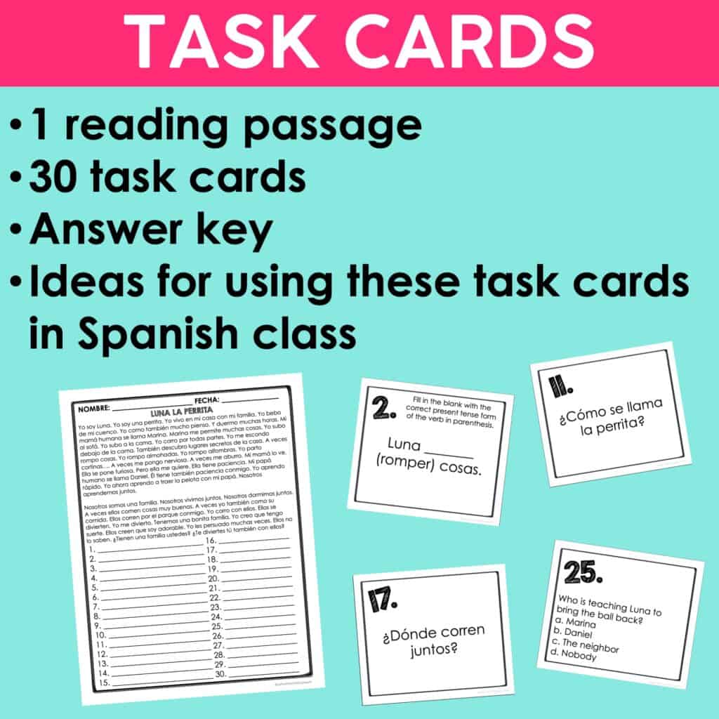 Spanish Sub Plans | Present ER IR Verbs Reading Comprehension ...