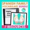 Spanish Family Vocabulary Activities - La Profe Plotts