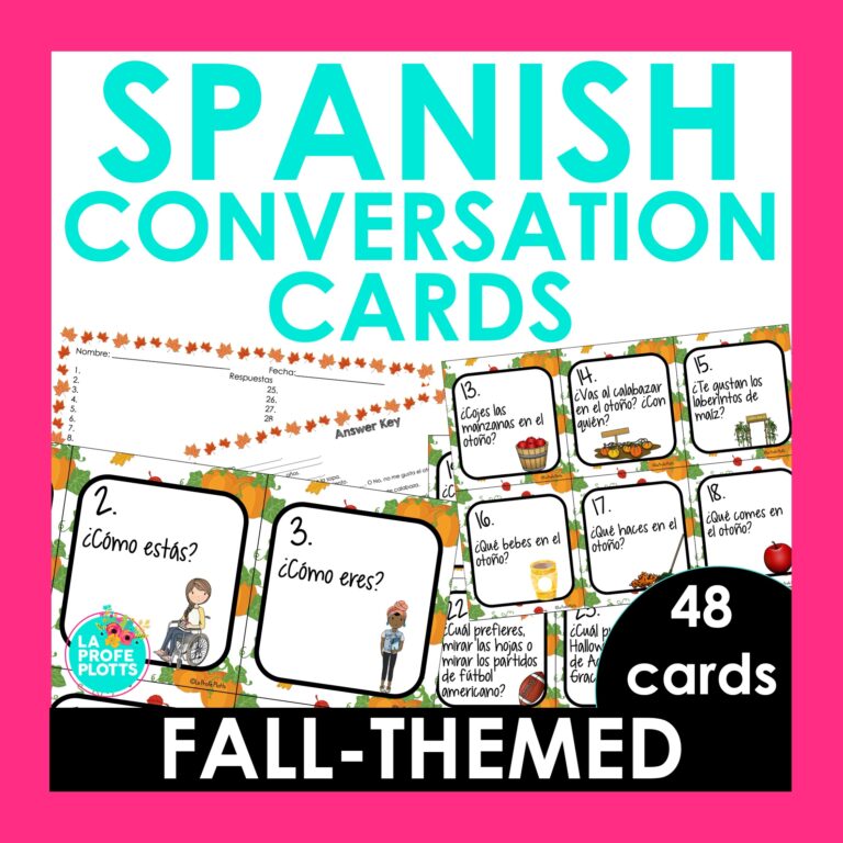 Fall Activities for Spanish Class - La Profe Plotts