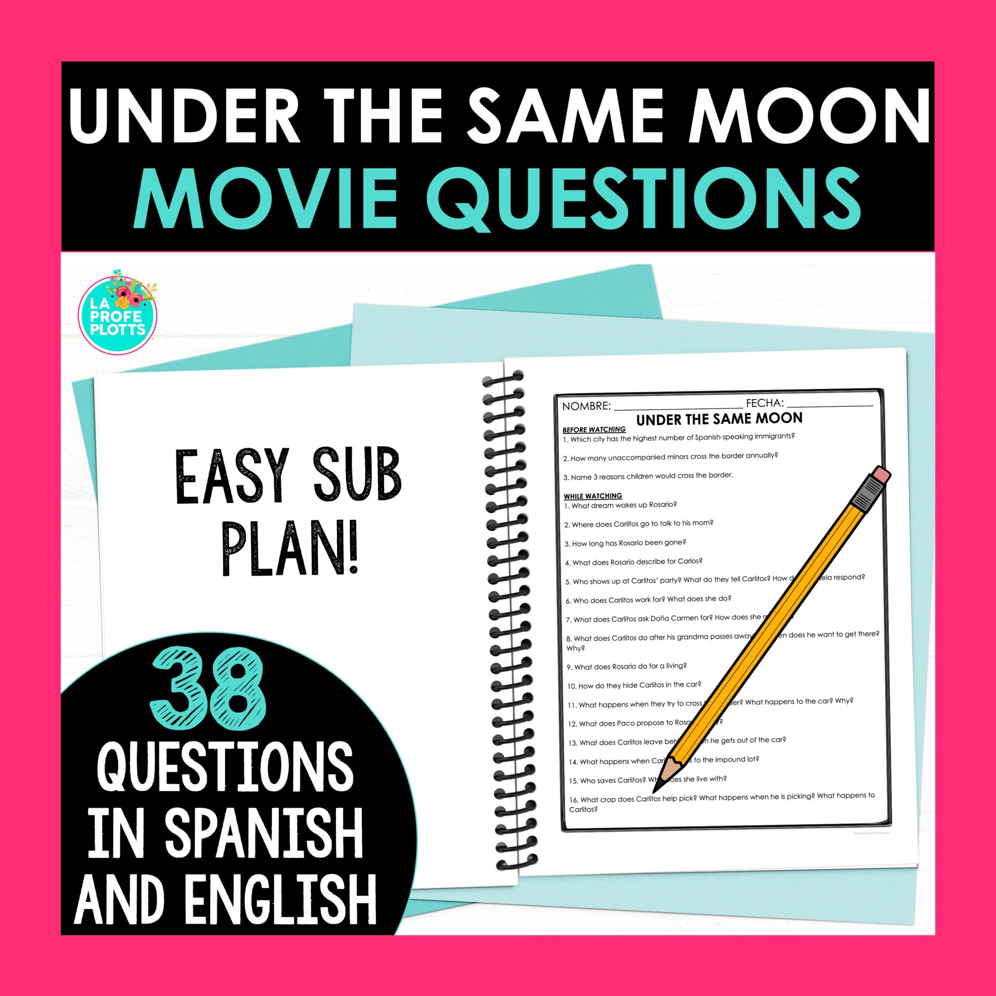 Under the Same Moon Questions - La Profe Plotts