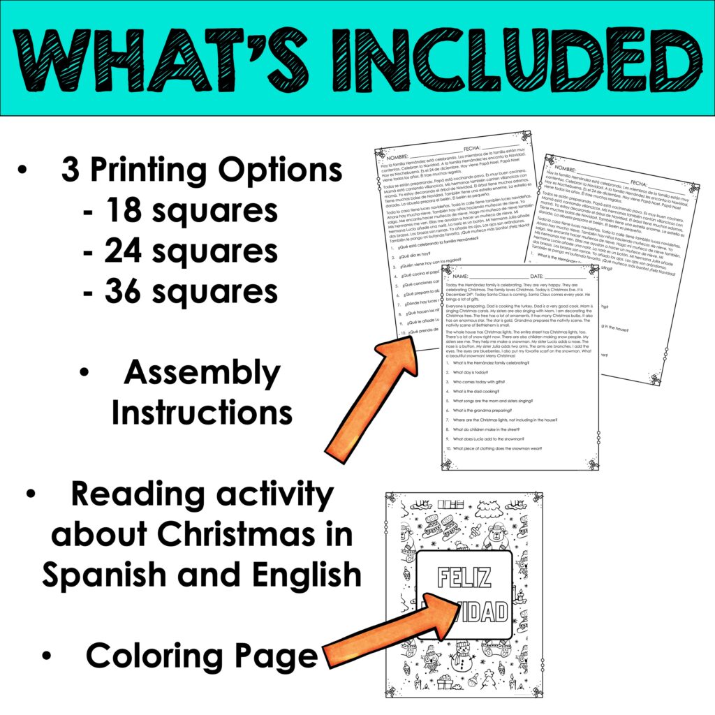 Spanish Christmas Activity Feliz Navidad Collaborative Poster - La ...