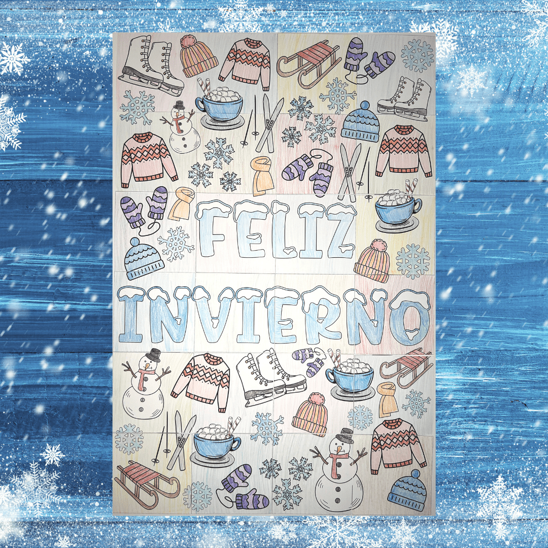 Free Collaborative Poster Landing Page - Feliz Invierno - La Profe Plotts