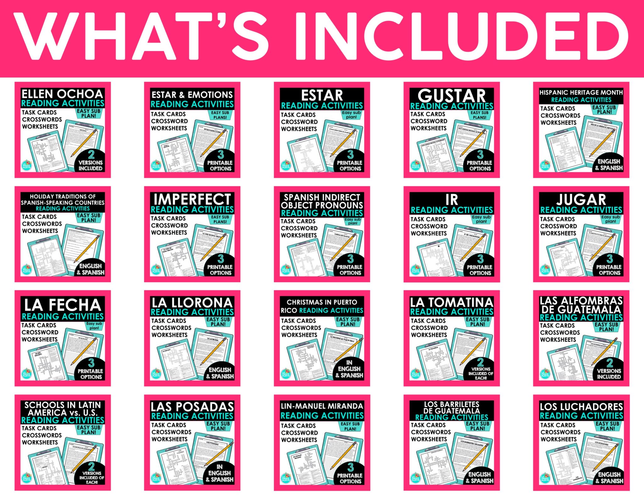 Spanish Sub Plans Mega Bundle | Printable Reading Activities - La Profe ...