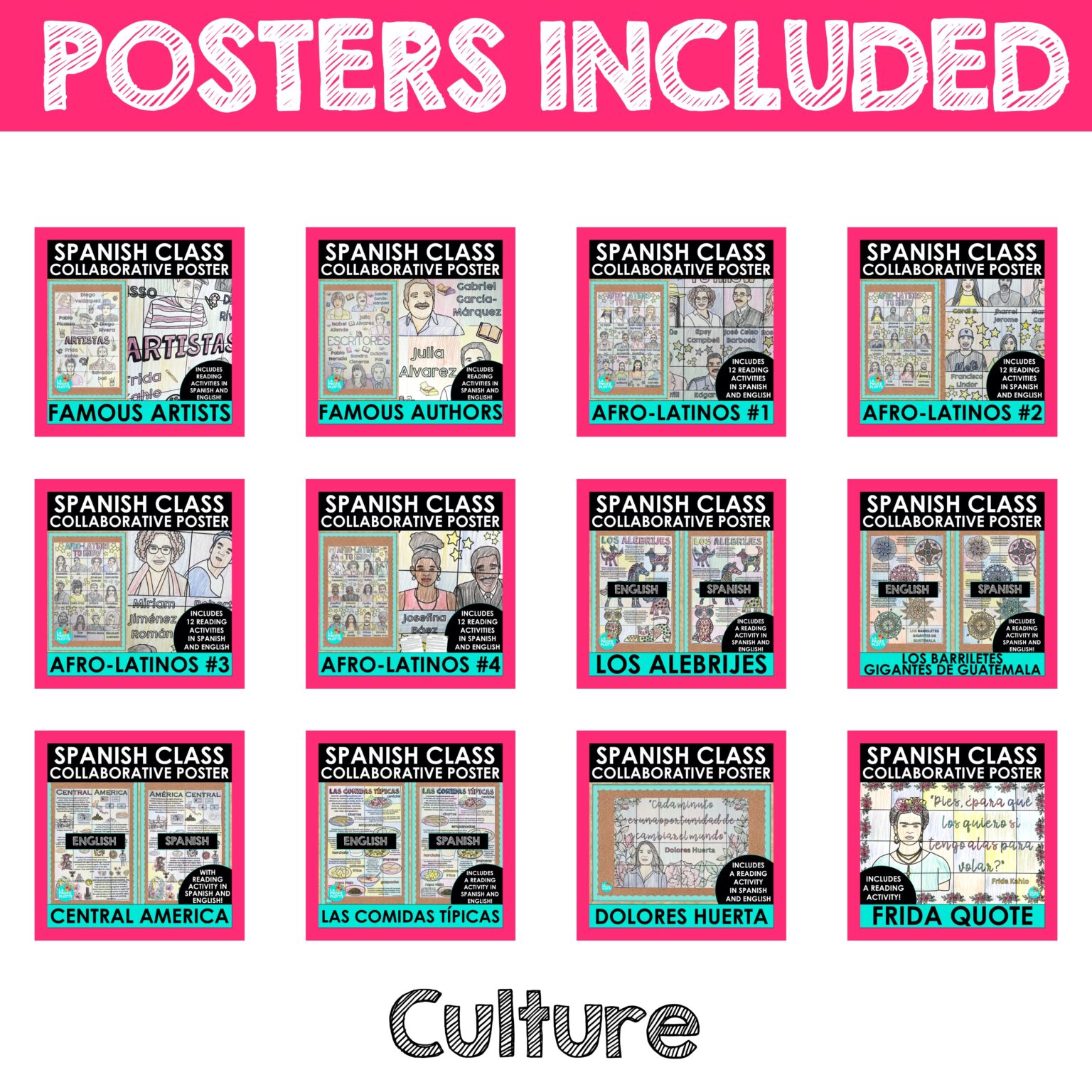 Spanish Collaborative Poster Mega Bundle - La Profe Plotts