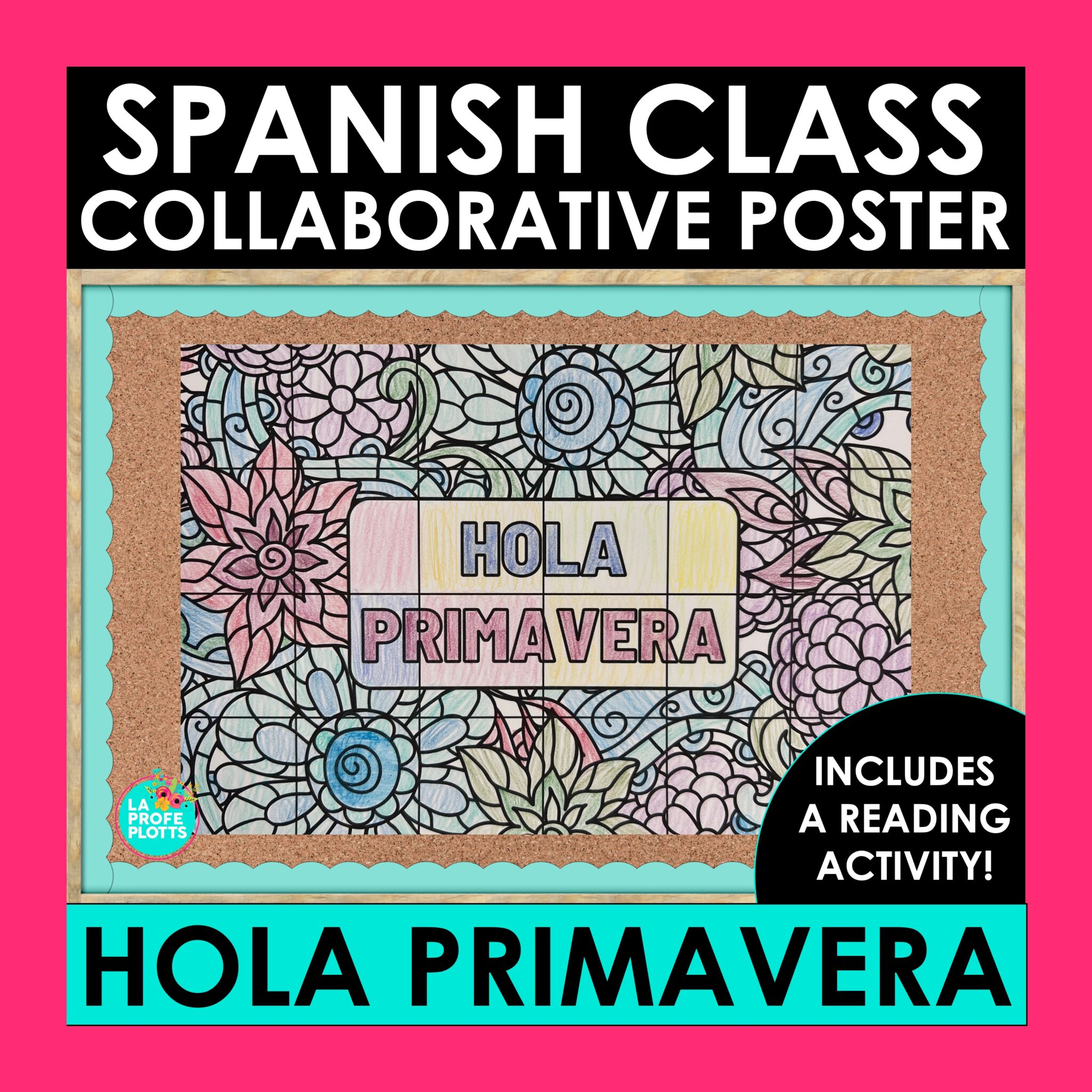 Hola Primavera Spanish Collaborative Poster - La Profe Plotts
