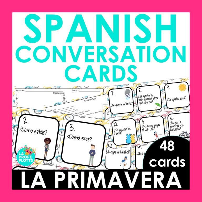 Spanish Conversation Cards - La Primavera - La Profe Plotts