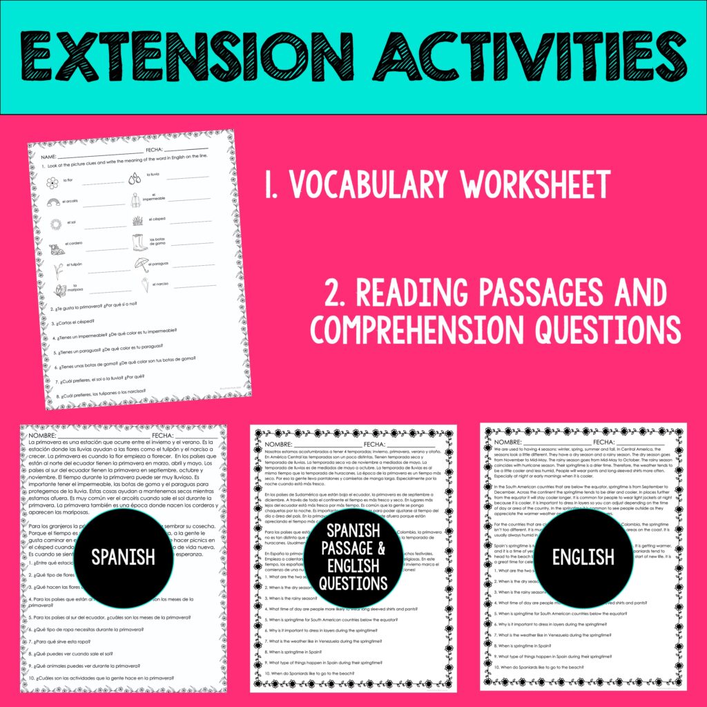 Spanish Spring Collaborative Poster Bundle - La Profe Plotts