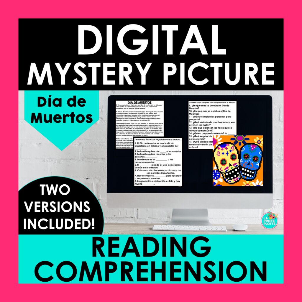 Día de los Muertos Reading Mystery Picture - La Profe Plotts