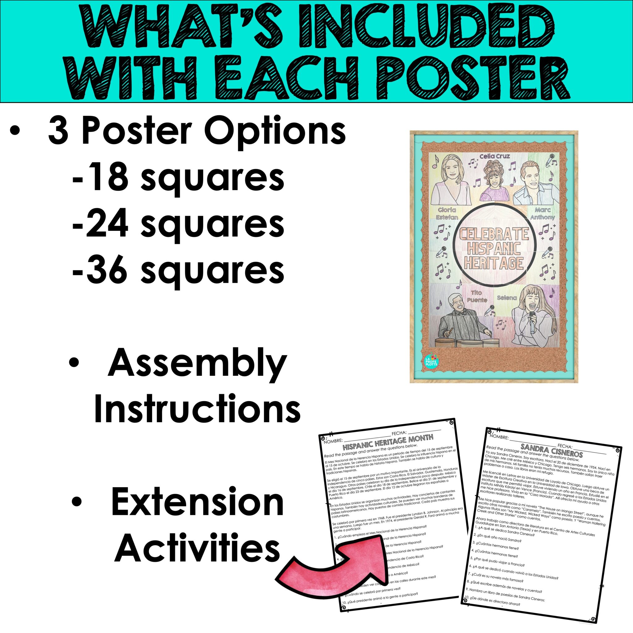 Hispanic Heritage Month Spanish Collaborative Poster Bundle - La Profe ...