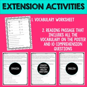 Spanish Winter Vocabulary Collaborative Poster (Nouns) - La Profe Plotts