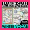 Spanish Winter Vocabulary Collaborative Poster (Nouns) - La Profe Plotts