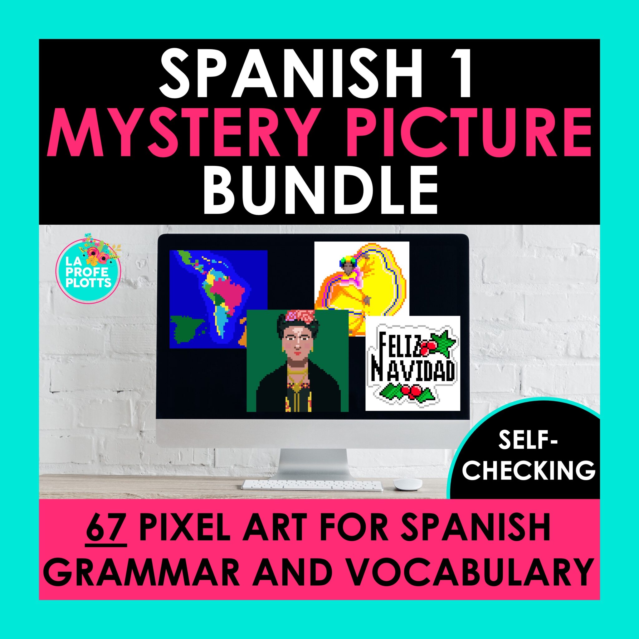 Spanish 1 Pixel Art Bundle | Digital Mystery Pictures - La Profe Plotts