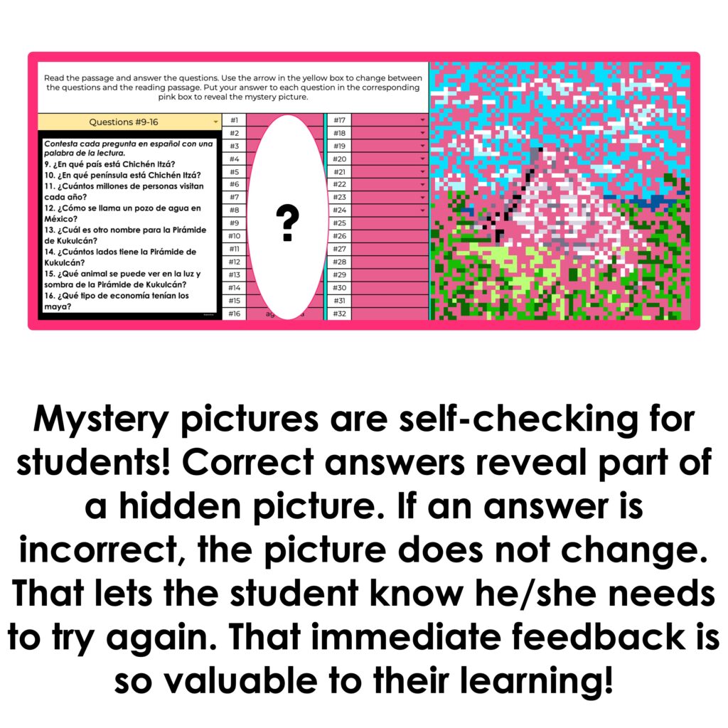Chichen Itza Reading Mystery Picture - La Profe Plotts