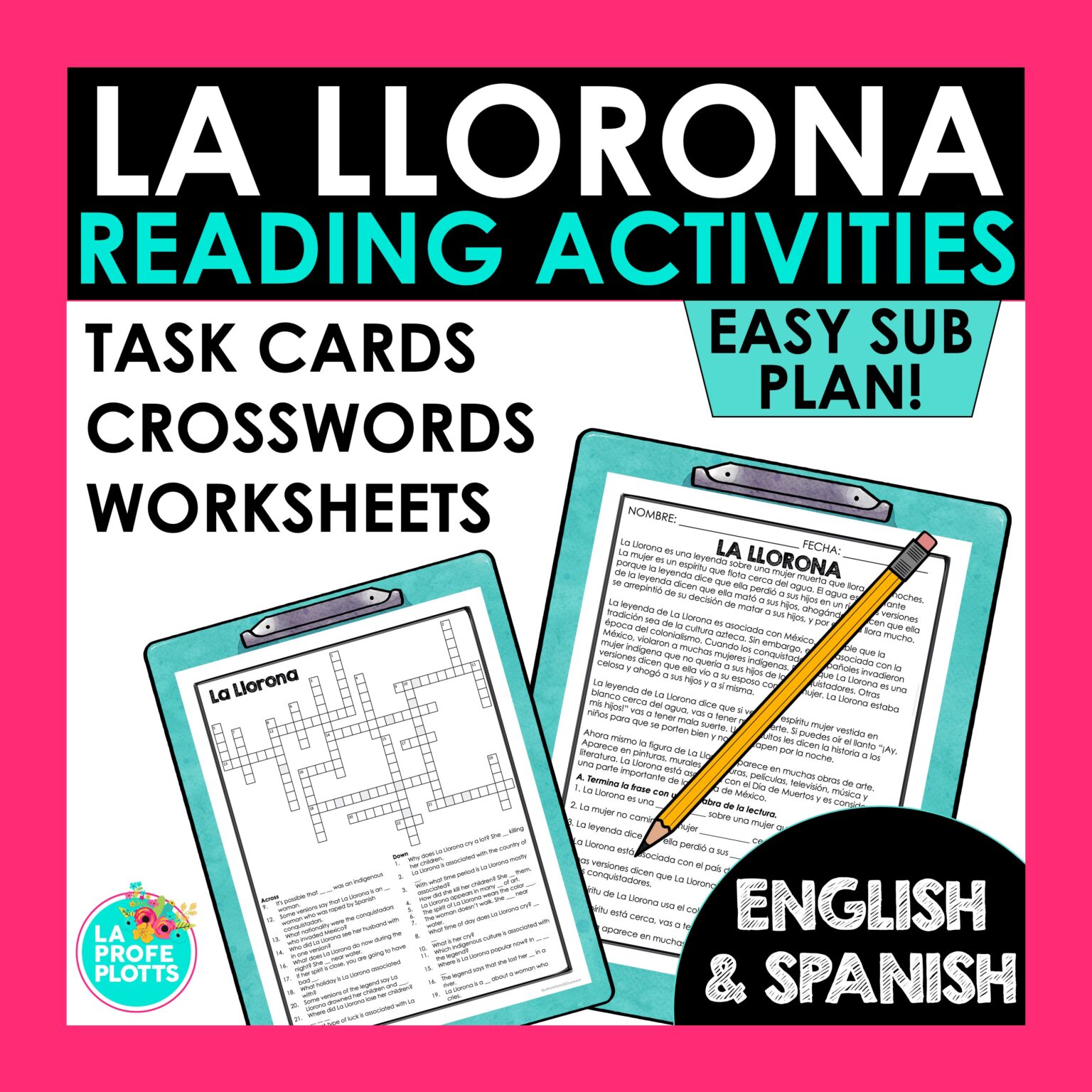 La Llorona Reading Activities - Spanish Sub Plans - La Profe Plotts