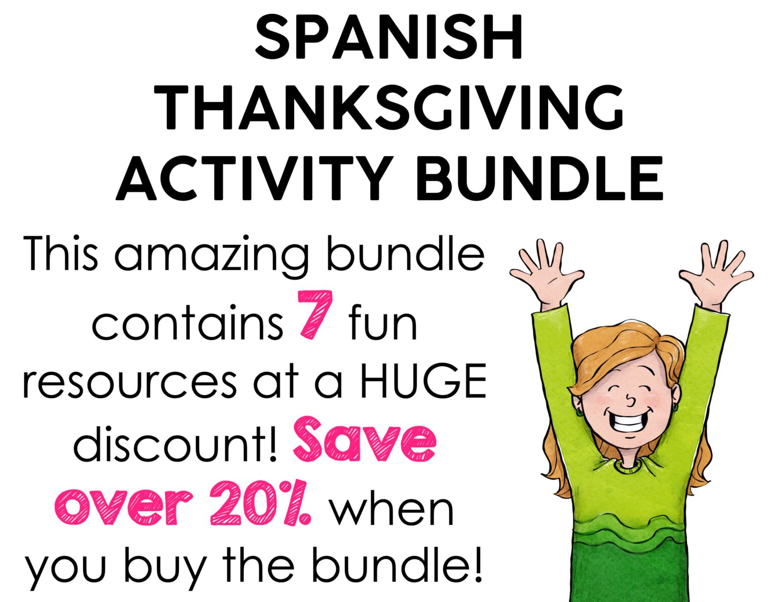 Spanish Thanksgiving Activities Bundle - La Profe Plotts