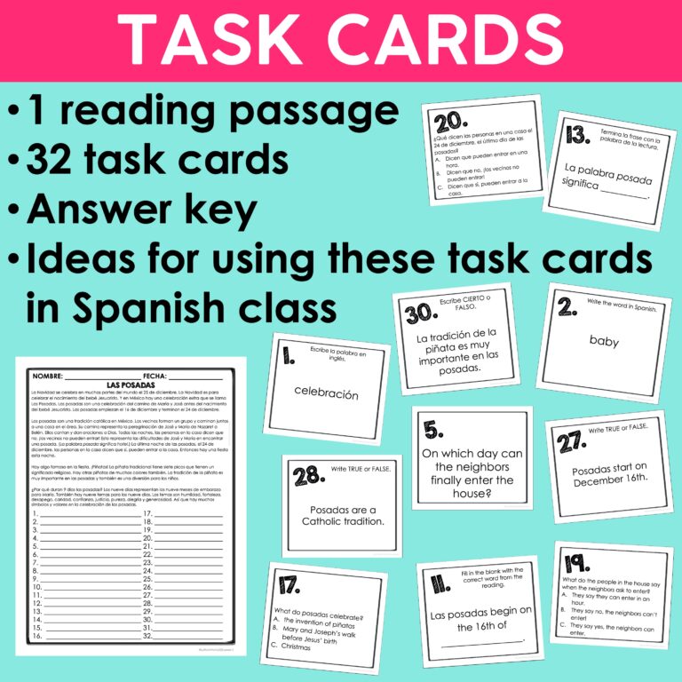 Las Posadas Reading Activities - Spanish Sub Plans - La Profe Plotts
