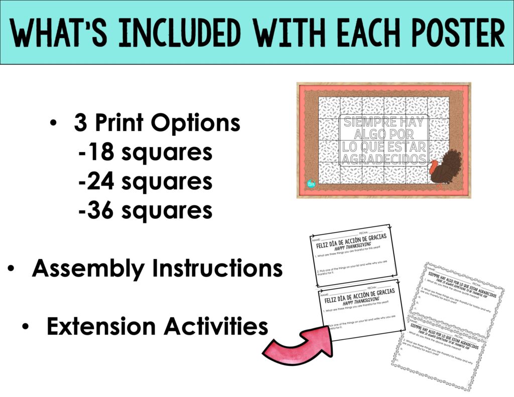 Spanish Thanksgiving Activities Bundle - La Profe Plotts