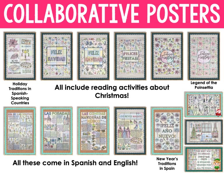 Spanish Christmas Activities Bundle - La Navidad Activities for Spanish ...
