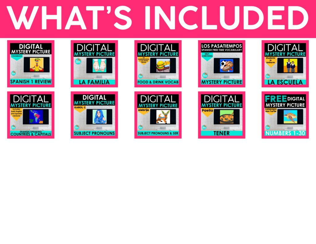 Spanish 1 Google Activities Bundle - La Profe Plotts