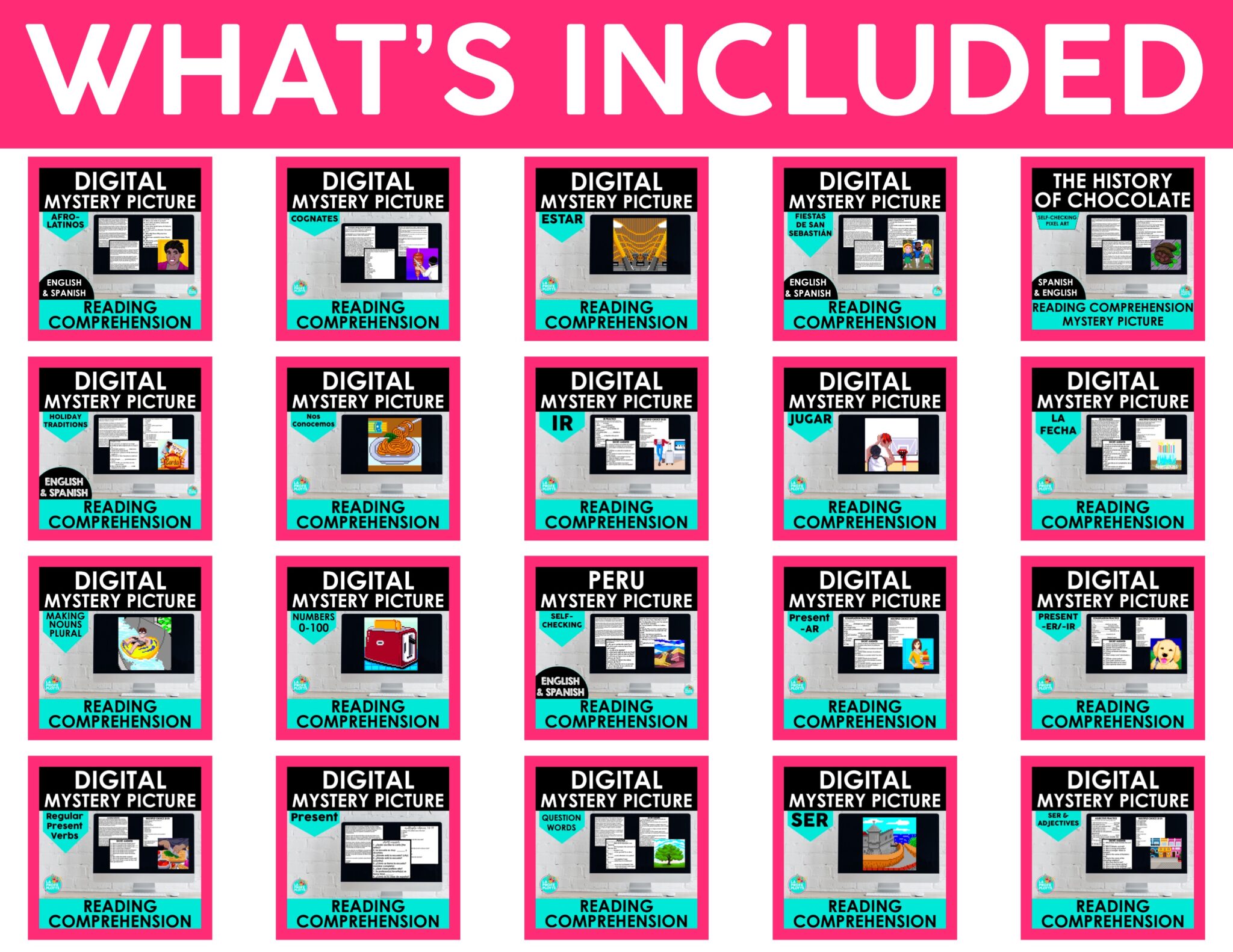 Spanish 1 Google Activities Bundle - La Profe Plotts