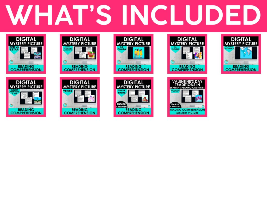 Spanish 1 Google Activities Bundle - La Profe Plotts