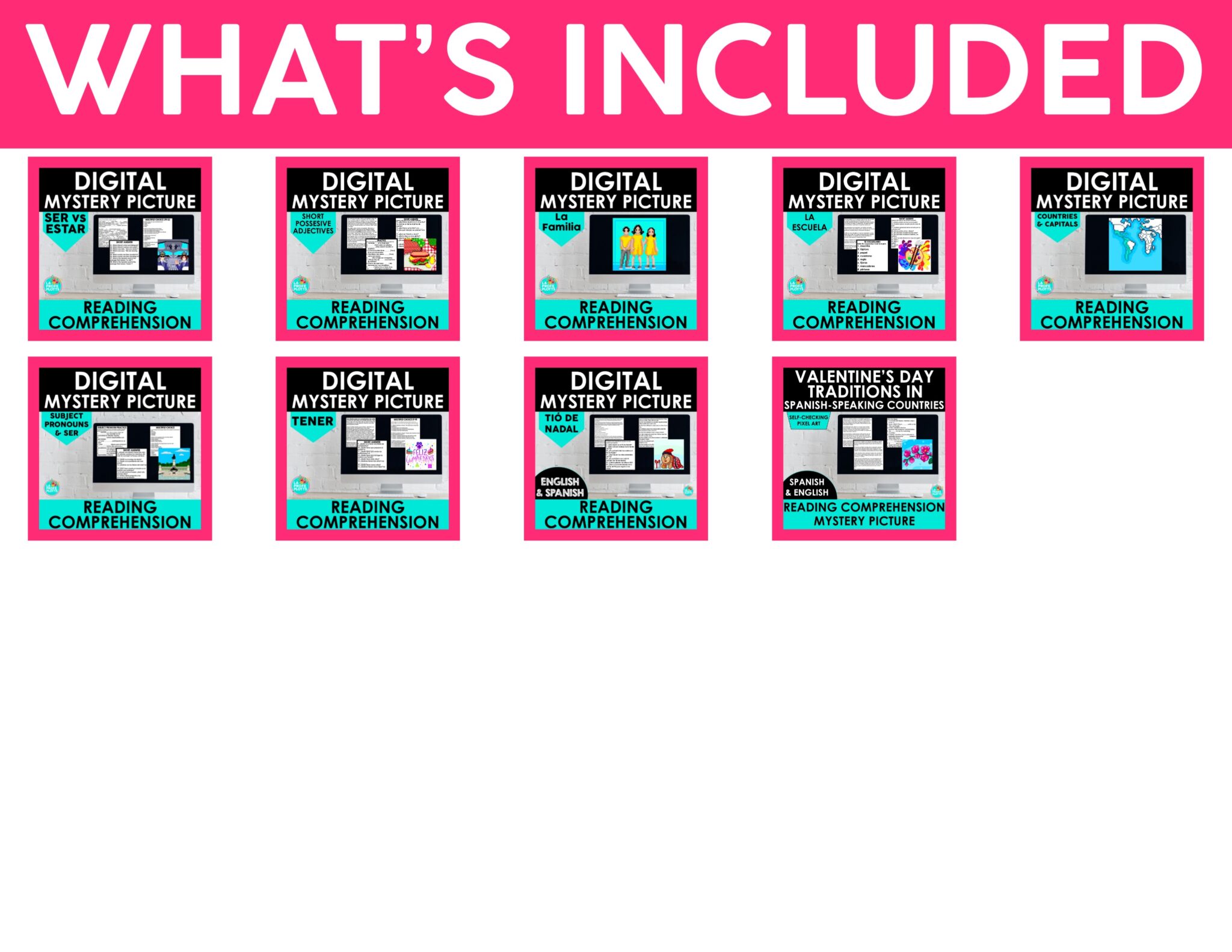 Spanish 1 Google Activities Bundle - La Profe Plotts