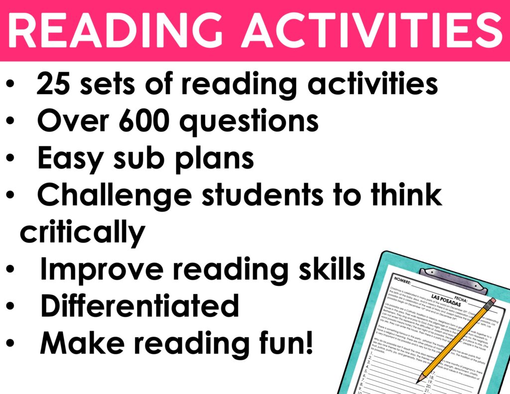 Culture Reading Activities Bundle #1 | Printable Reading Activities for ...