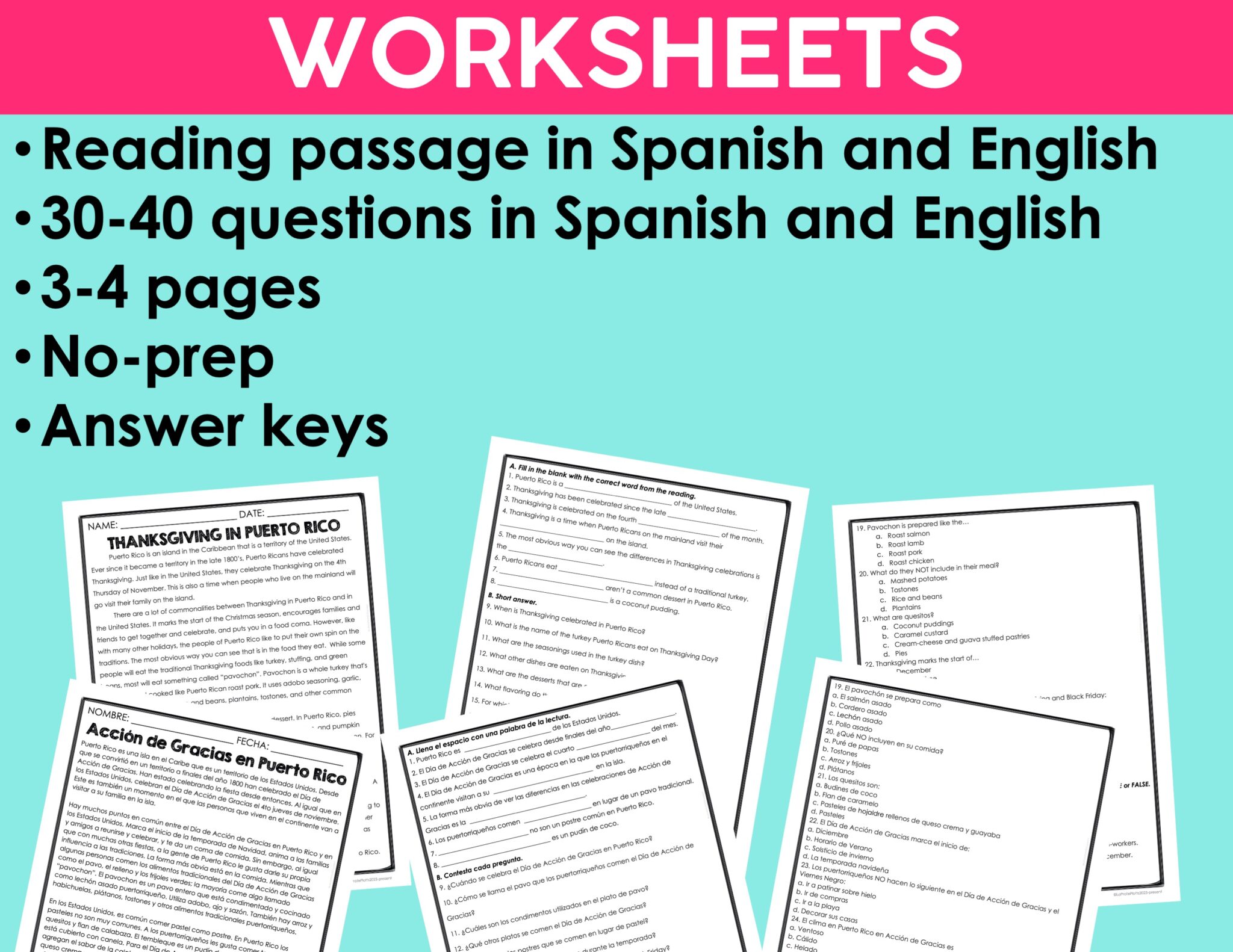 Culture Reading Activities Bundle #1 | Printable Reading Activities for ...