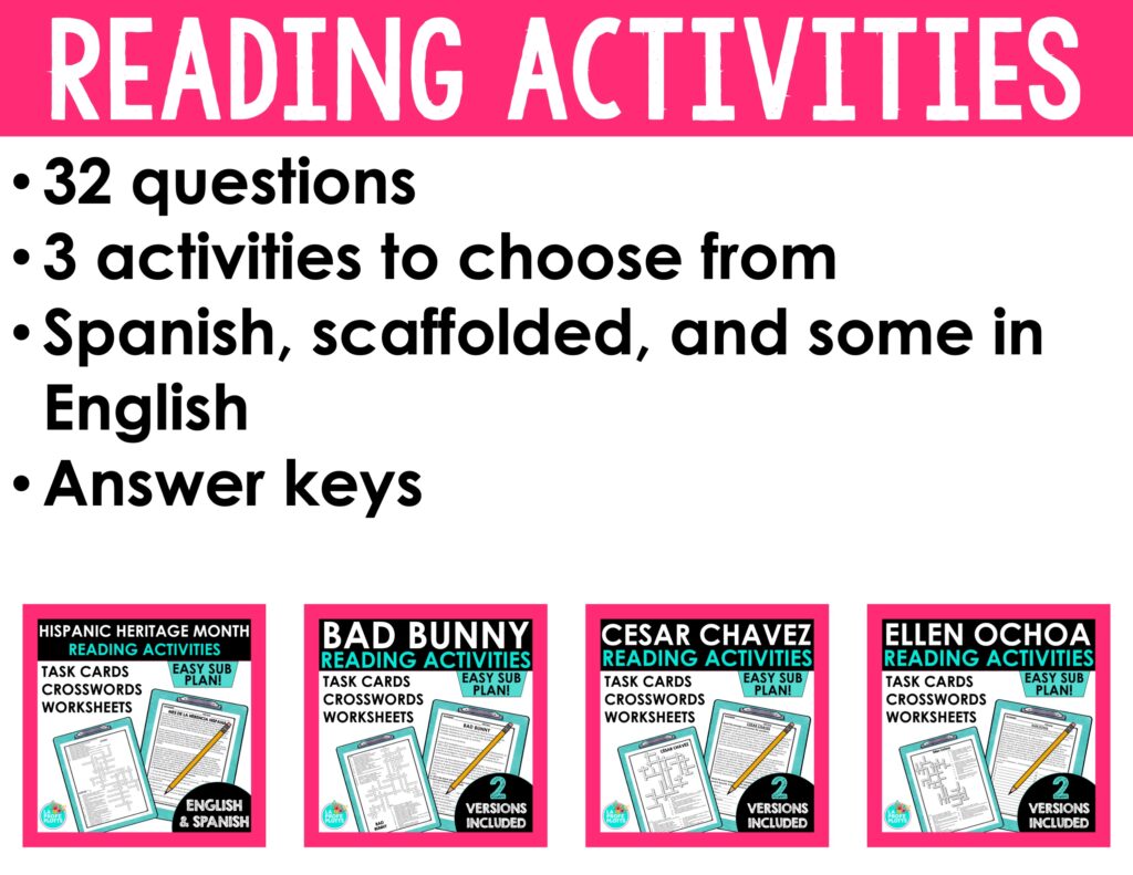Hispanic Heritage Month Activity Bundle | Hispanic Heritage Month in ...