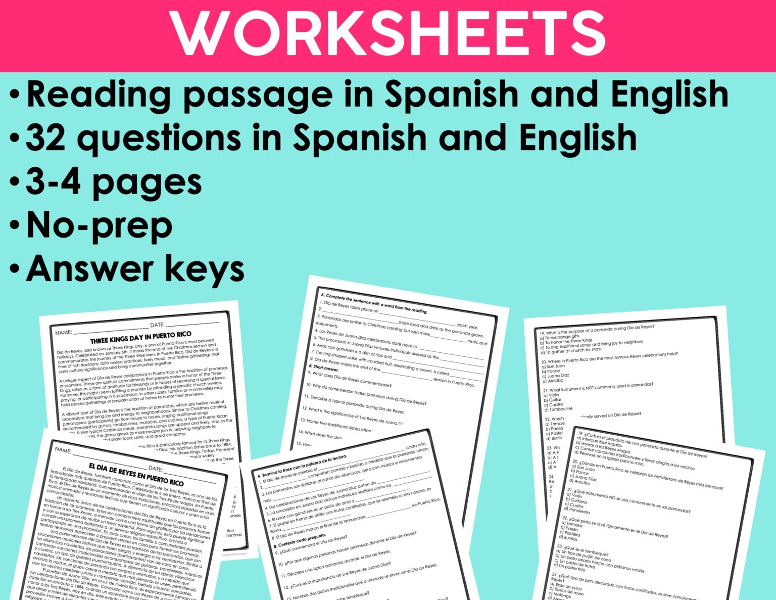 Culture Reading Activities Bundle #2 | Printable Reading Activities for ...