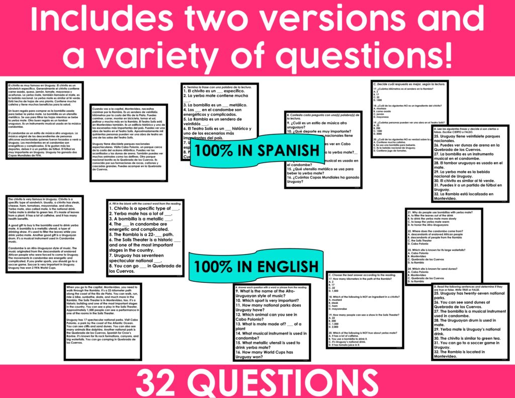 Digital Reading Activities for the Spanish-Speaking Countries Bundle ...